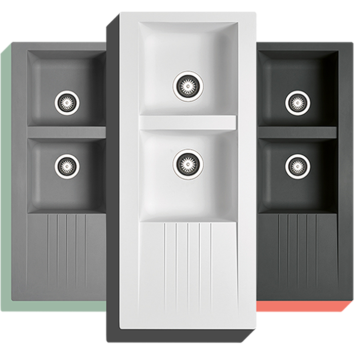 Double Bowl Fibr Composite Kitchen Sinks | Styl Design